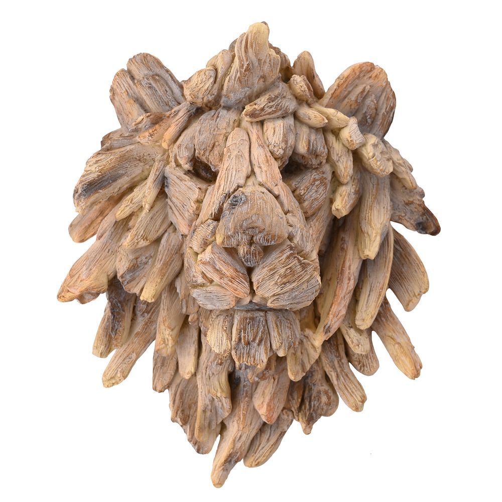 Naturecraft Resin Driftwood Collection Lion Head Wall Art | Widdop and Co.