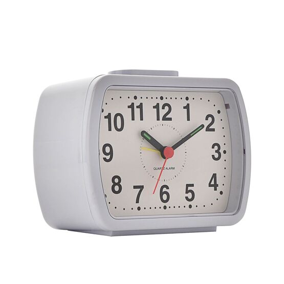 Hometime Qtz Alarm Bell Oblong Wht/Green Dial White | Widdop and Co.