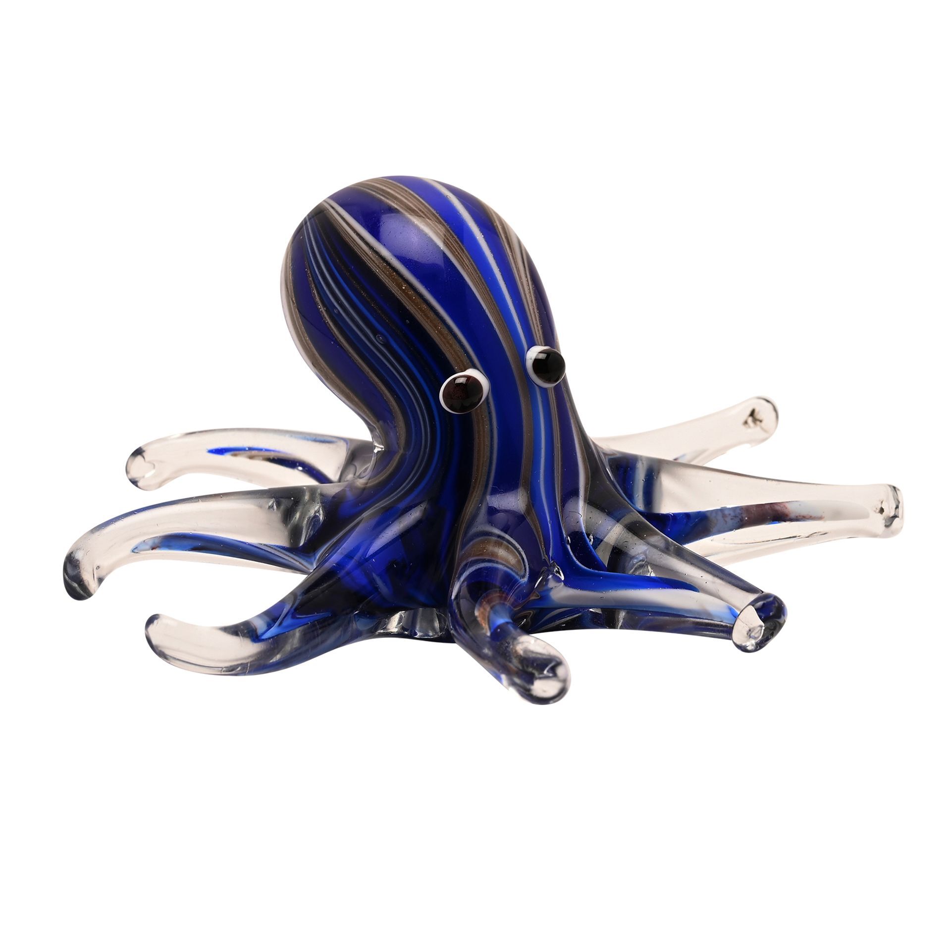 Objets D'art Glass Figurine - Deep Blue Octopus | Widdop and Co.
