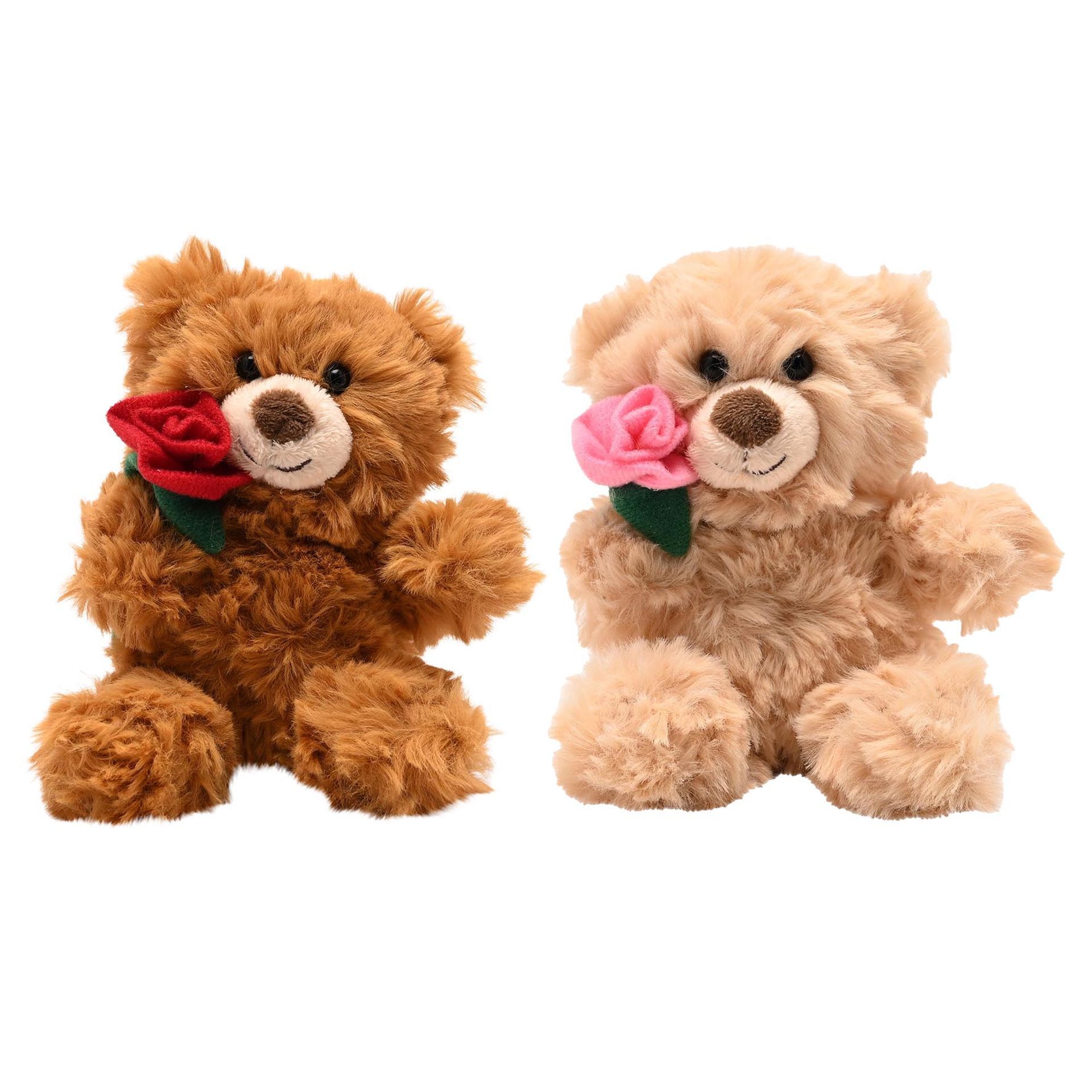 **ASTD MULTI 12** Love is Sweet Plush Bear with Rose (2 Designs) 12cm ...