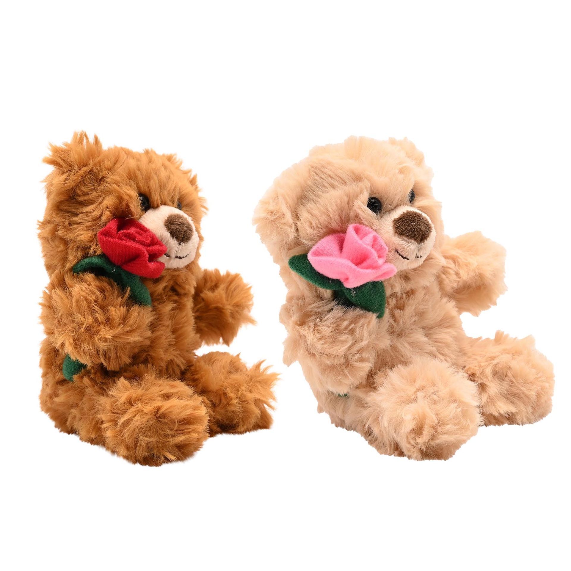 **ASTD MULTI 12** Love is Sweet Plush Bear with Rose (2 Designs) 12cm ...