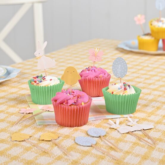 The Eggs-traordinary Gifting Co Easter Floral Bunny Cupcake Decoration ...