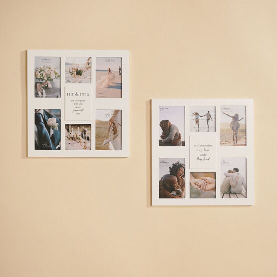 Amore Multi Aperture Photo Frame - Mr & Mrs | Widdop and Co.