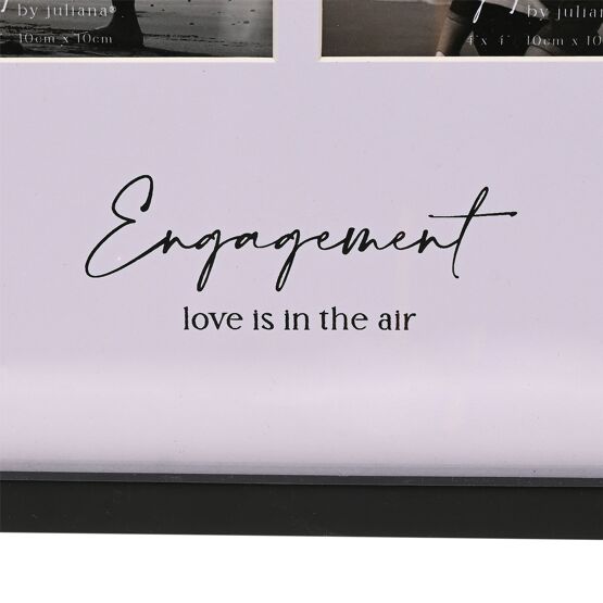 Amore Black Multi Aperture Photo Frame - Engaged | Widdop and Co.