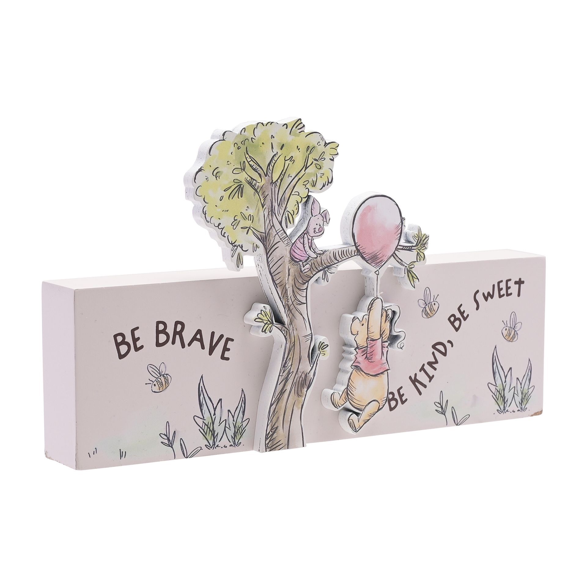 **MULTI 4**Disney Winnie The Pooh 'Be Brave' Mantel Plaque | Widdop and Co.