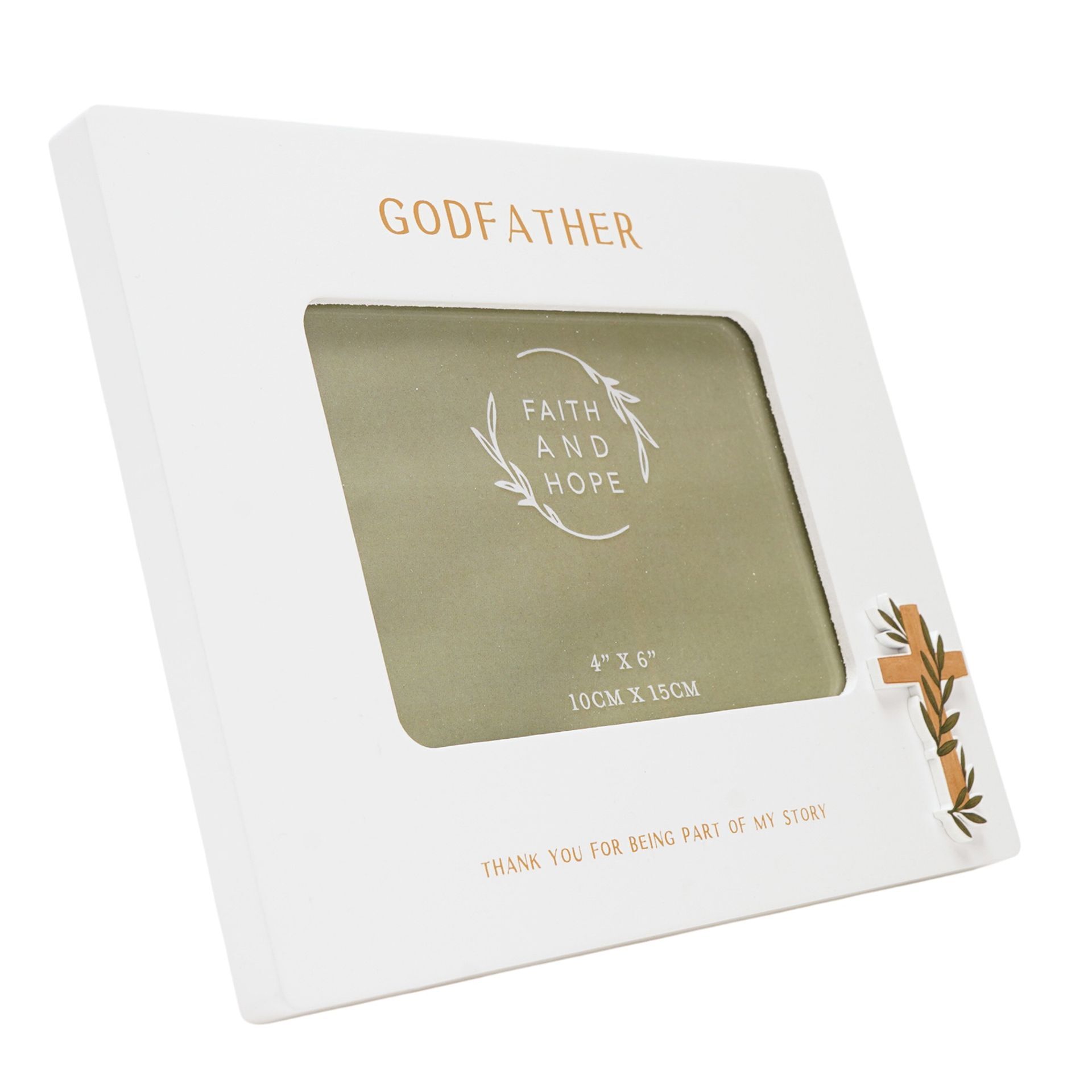 Faith & Hope Photo Frame 6'' x 4'' - Godfather | Widdop and Co.