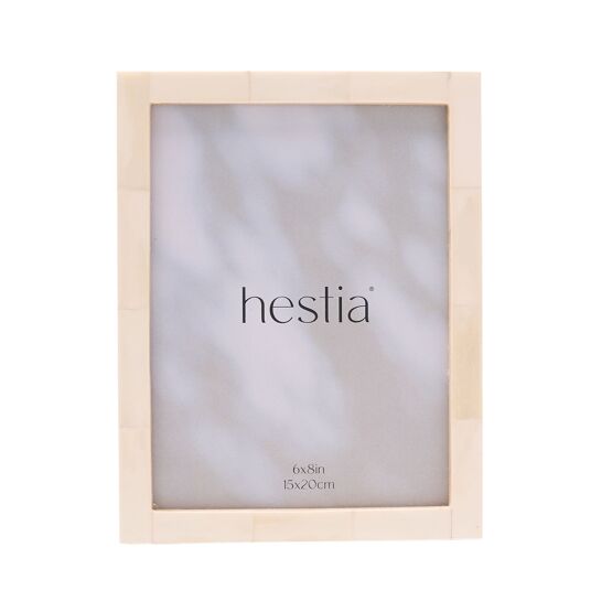 Hestia Natural White Bone Photo Frame 6" x 8" | Widdop and Co.
