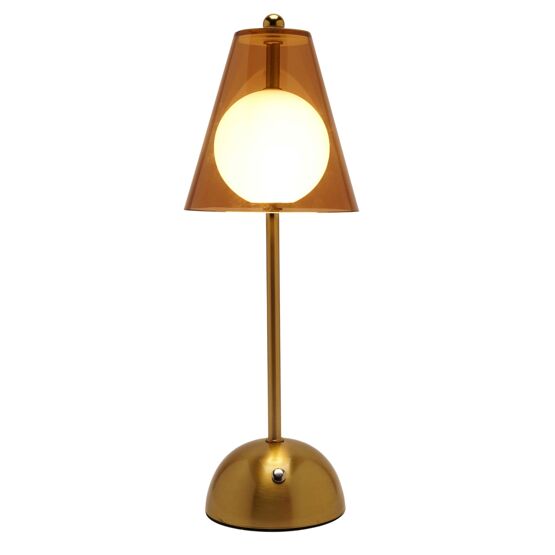 Hestia Bronze Glass Ball LED Touch Table Lamp | Widdop and Co.
