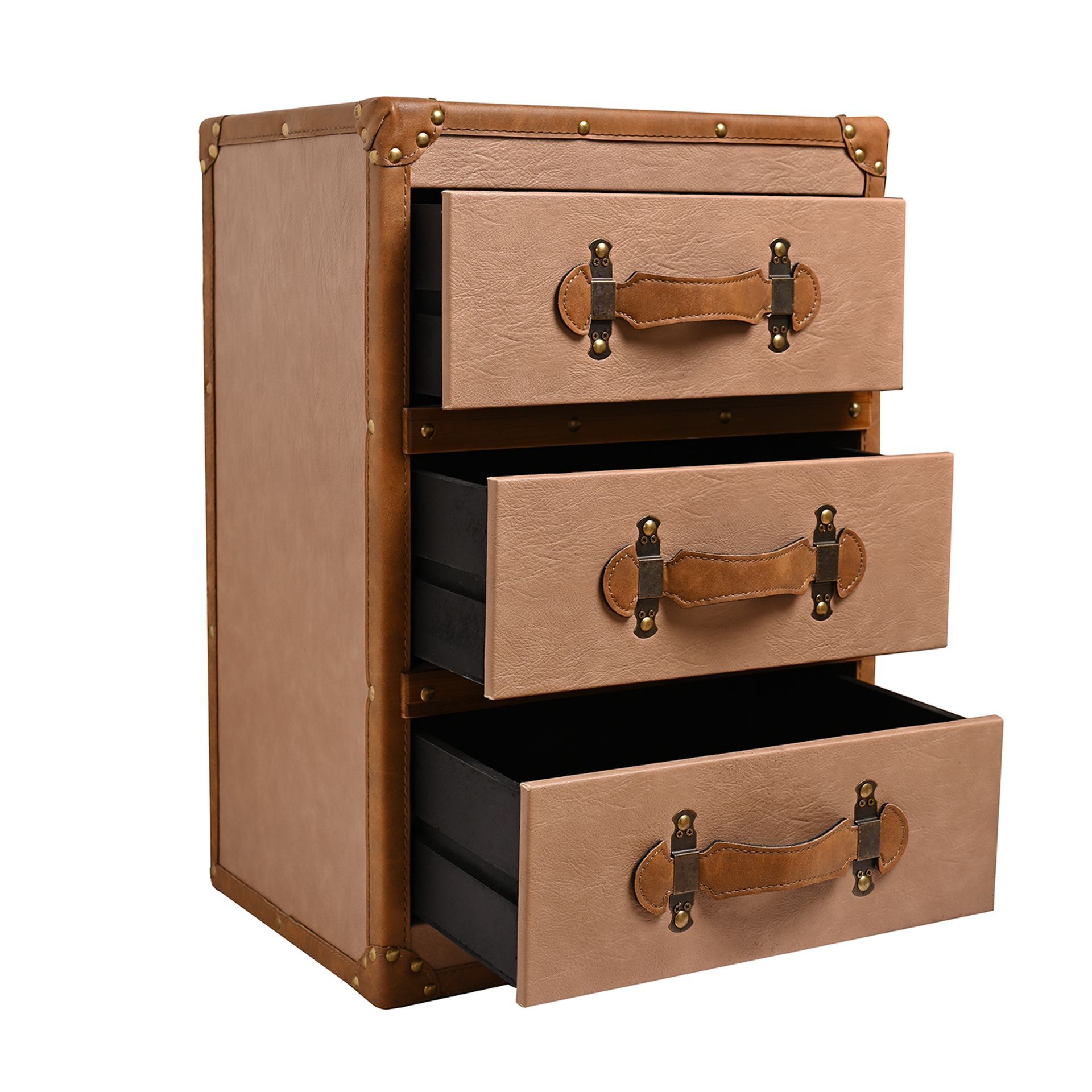 Harvey Makin Tan 3 Drawer Storage Box | Widdop and Co.