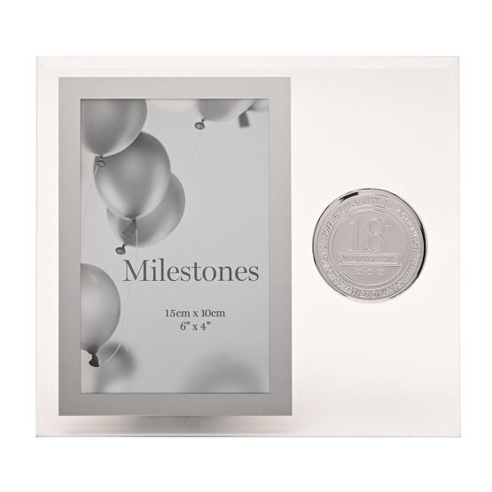 Milestones Glass Frame with Metal Badge 4" x 6" - 18 | Widdop and Co.