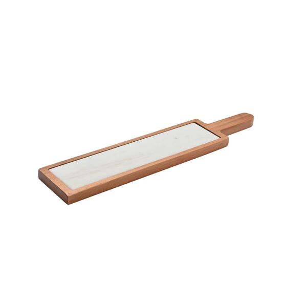 Hestia Marble & Acacia Wood Rectangular Serving Board - White | Widdop ...