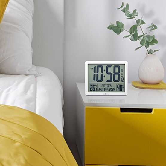 Nextime "One For All" Digital Table/Wall Clock - White | Widdop and Co.
