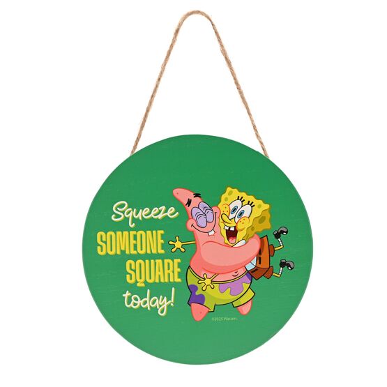 Fandomania Spongebob 'Squeeze Someone Square' Hanging Plaque | Widdop ...