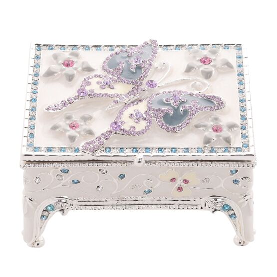 Sophia Classic Enamel Butterfly Trinket Box | Widdop and Co.