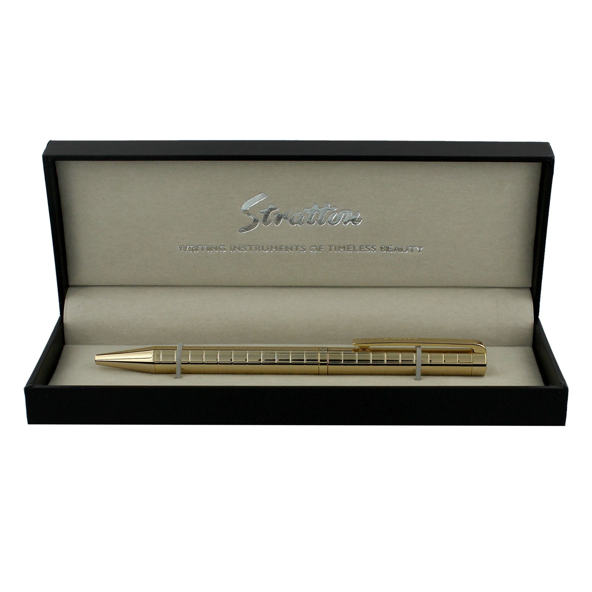 Stratton Ballpoint Pen - Titanium Gold Finish | Widdop and Co.