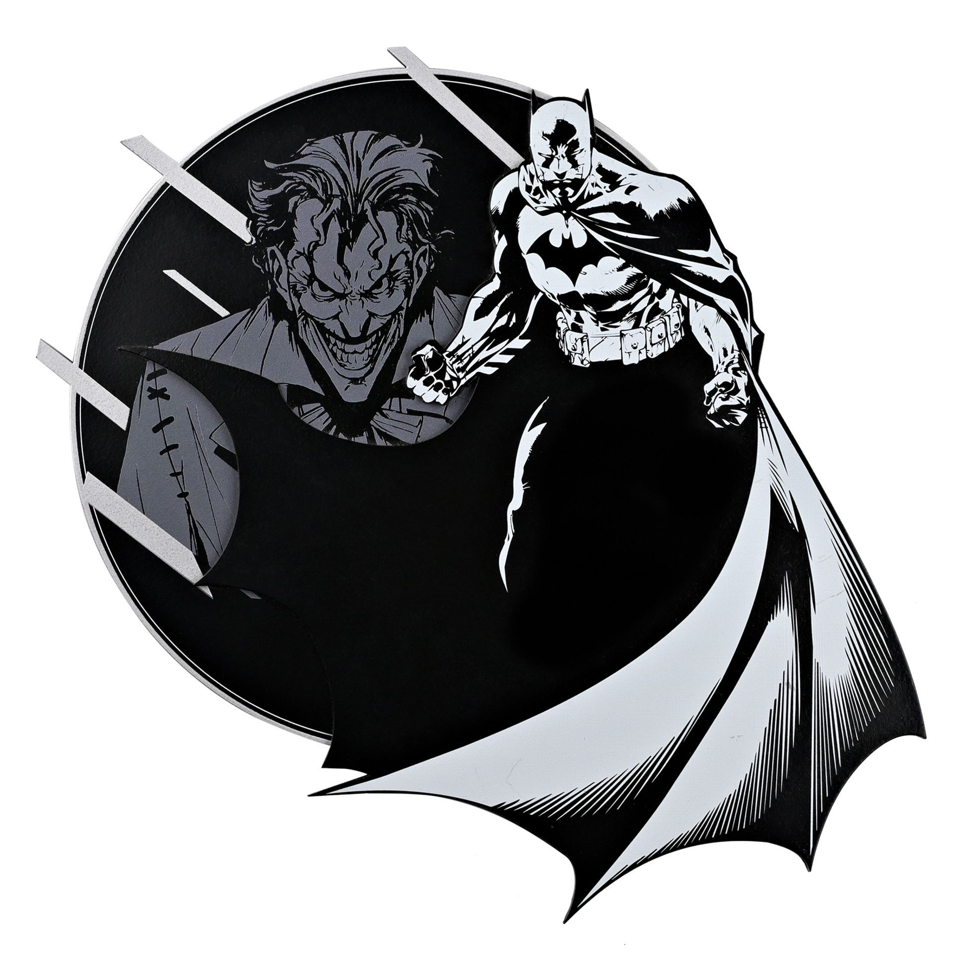 Warner Bros Batman & Joker Wooden Layered Round Plaque | Widdop and Co.