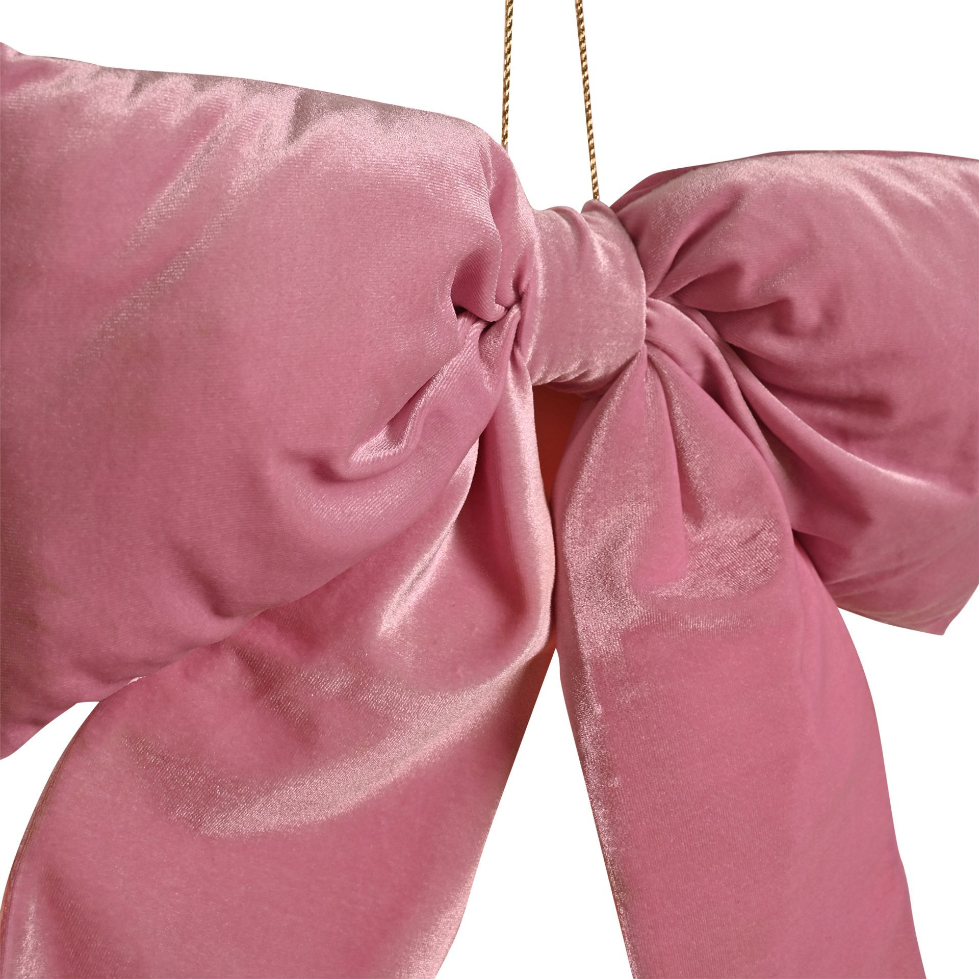 *MULTI 2*Blush Pink Velvet Hanging Bow Decoration | Widdop and Co.