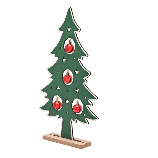 **MULTI 4** Santa & Friends MDF Christmas Tree With Bells - 42cm ...