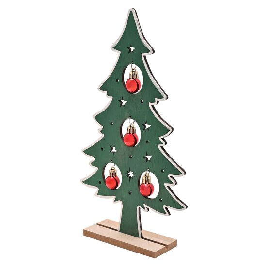 Santa & Friends MDF Christmas Tree With Bells - 30cm | Widdop and Co.