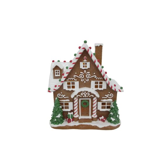 LED Gingerbread House 26cm (Includes try me button) | Widdop and Co.