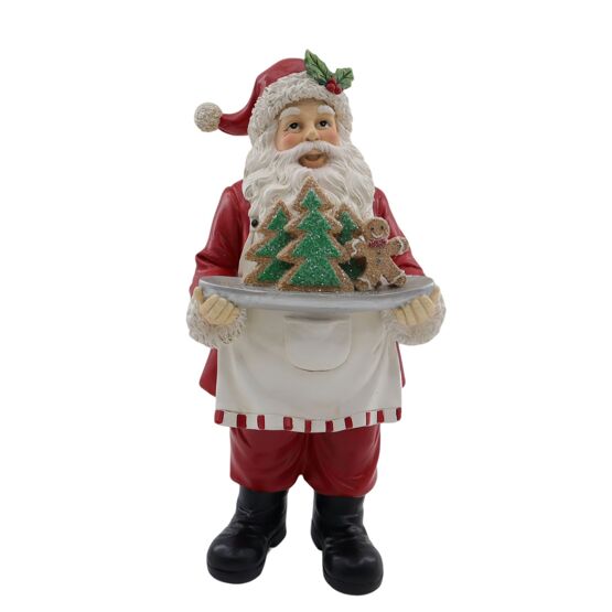 Resin Santa Claus Chef Decoration 30cm | Widdop and Co.