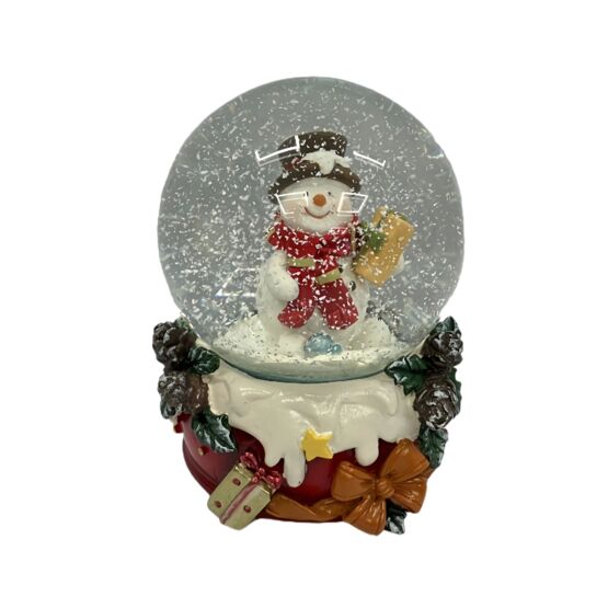 Snowman With Presents Water Ball 6.5cm | Widdop and Co.