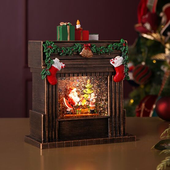 Regal Tidings LED Light Up Fireplace with Warm LED Lights 23cm | Widdop ...